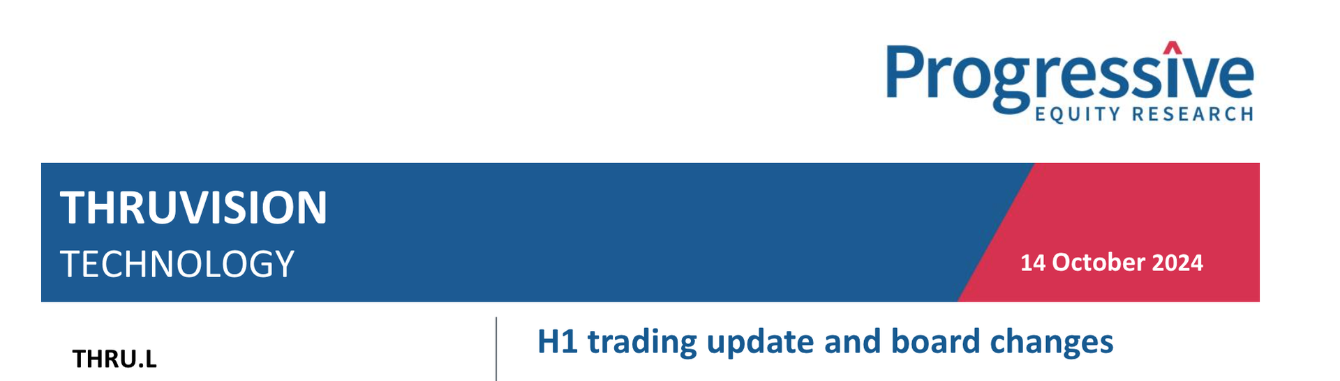 Thruvision: Progressive - Vox Markets