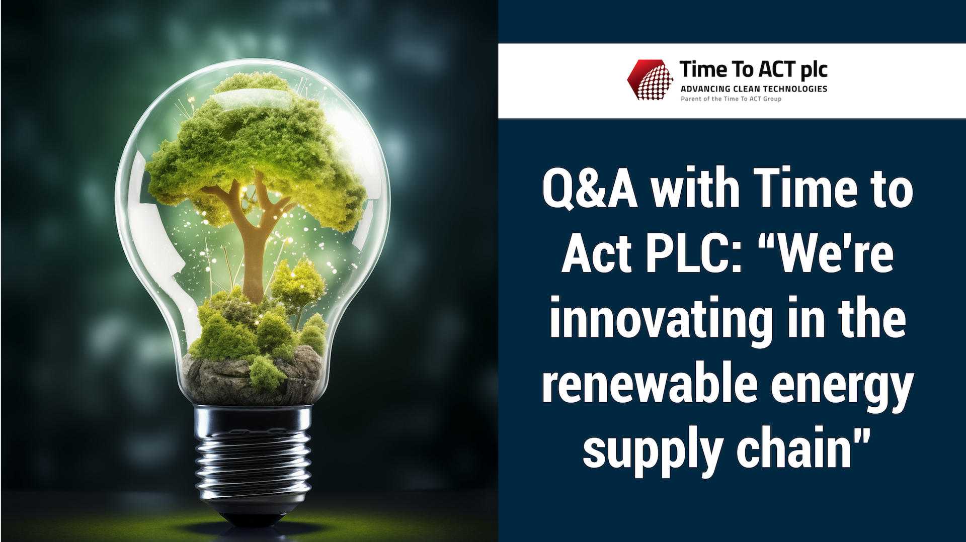 Q&A with Time to Act PLC: “We're innovating in the renewable energy supply chain” - Vox Markets