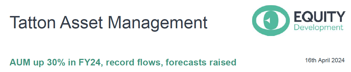 Tatton Asset Management: Equity Development - Vox Markets