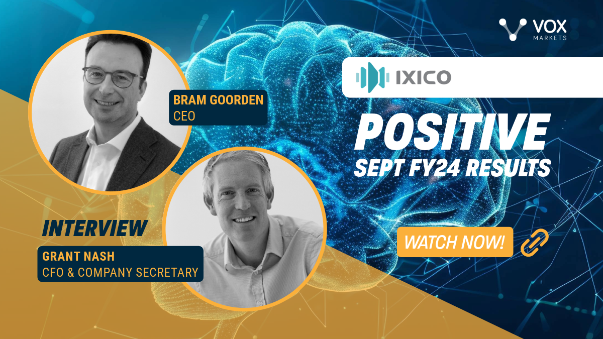 Q&A with IXICO CEO, Bram Goorden and CFO, Grant Nash - Vox Markets